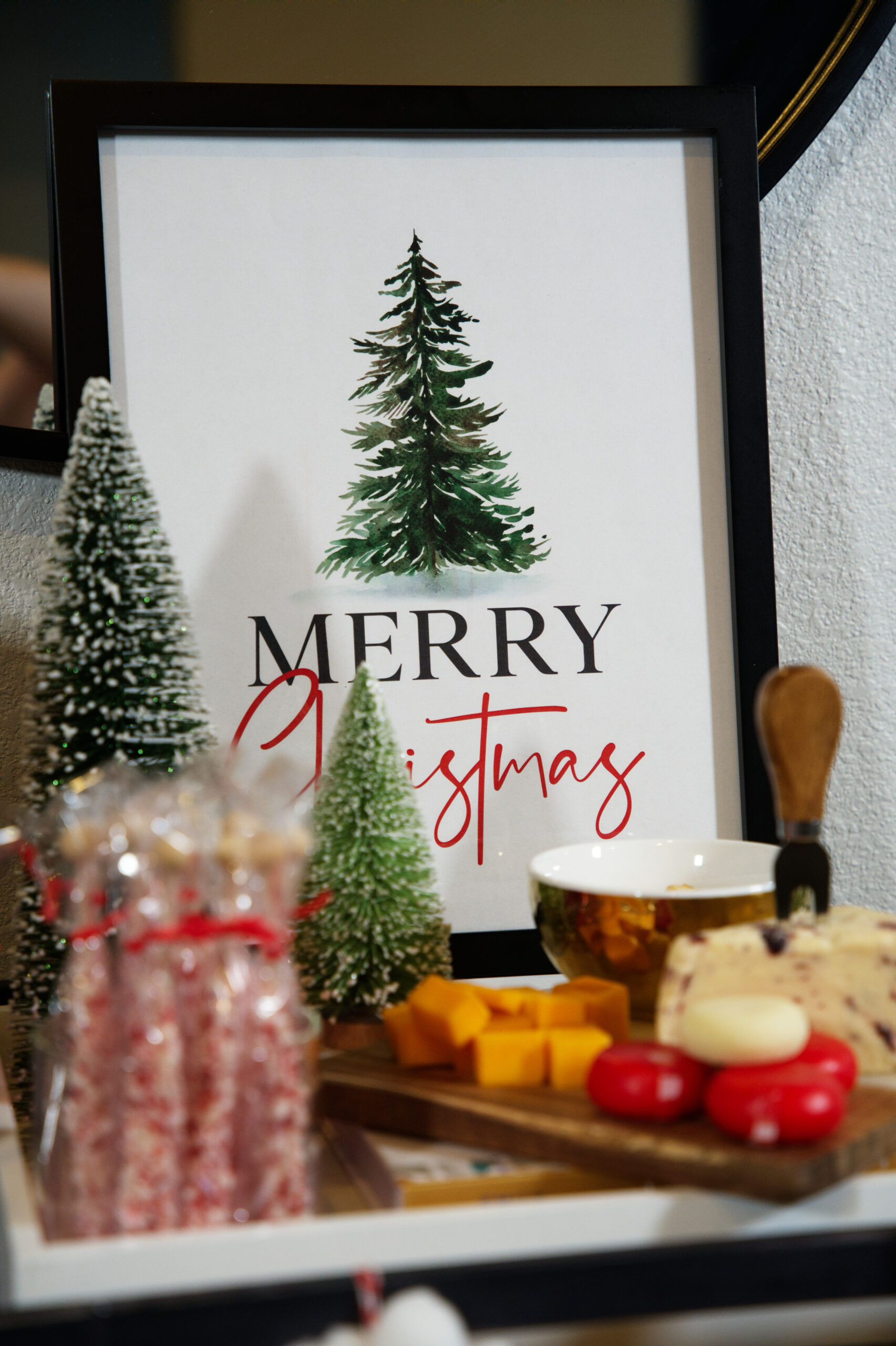 Sapphire + Co - Easy Christmas Bar Cart for Holiday Entertaining